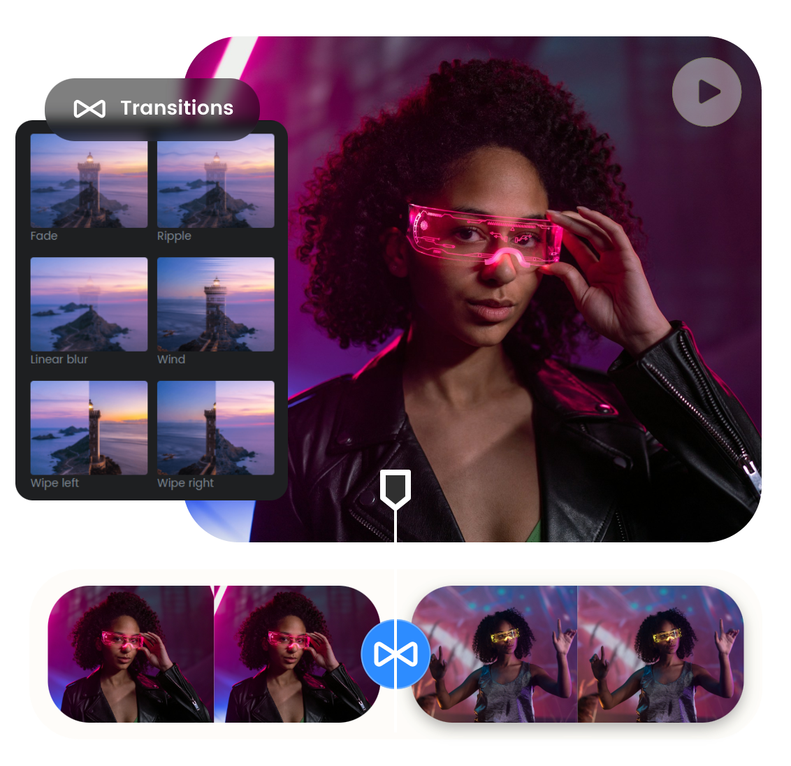 Free Online Video Transitions: Add Effects & Motion | Clipfly