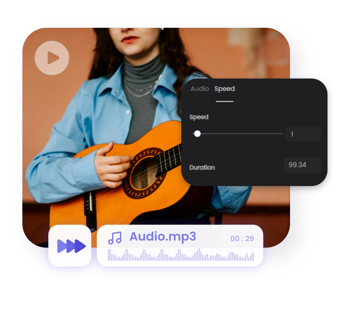 Free Audio Speed Changer: Speed up & Slow down Music | Clipfly