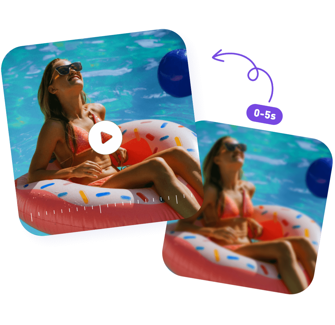 enhance the quality and color of a video featuring a beautiful woman using the Clipfly AI video ...