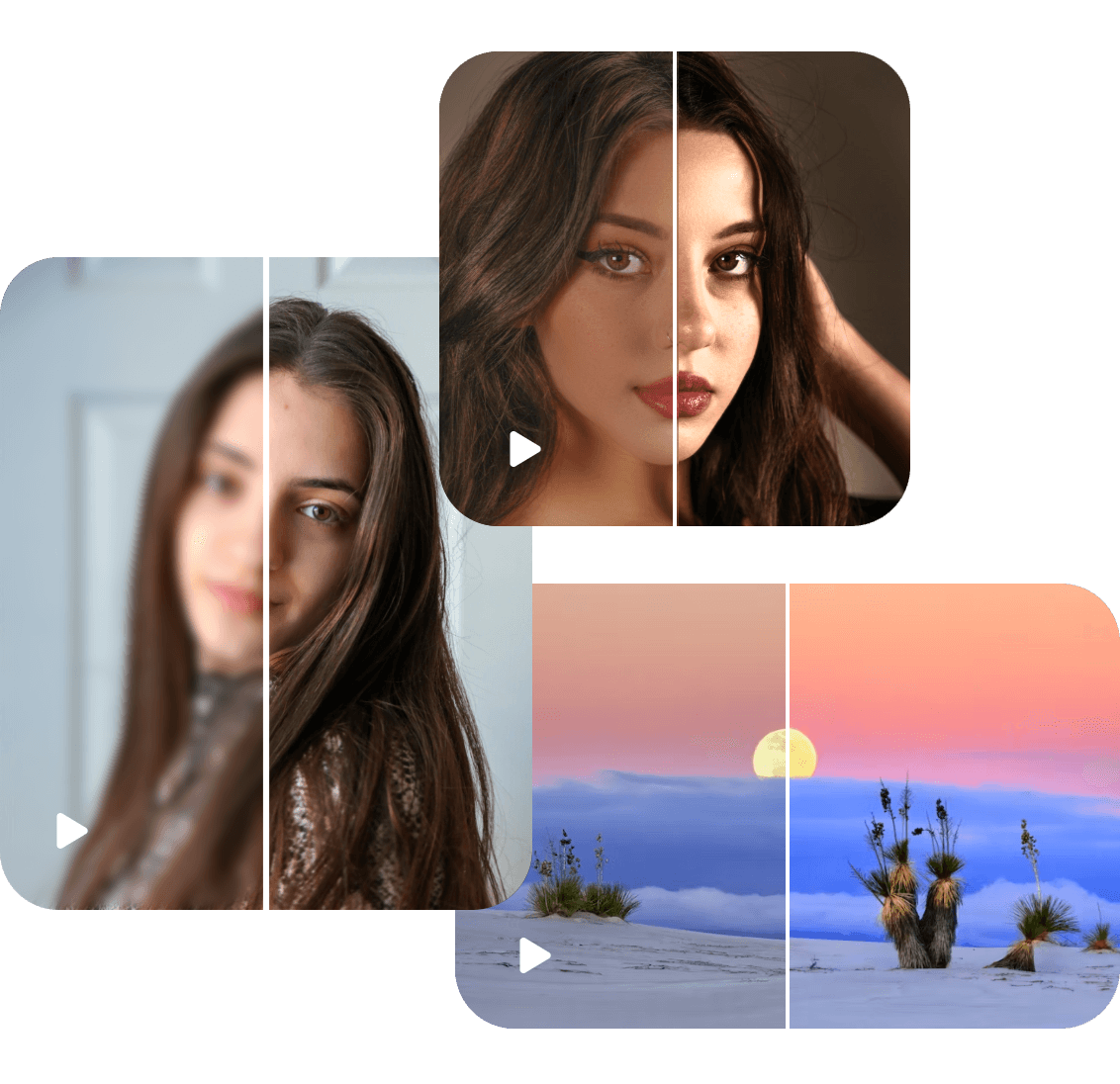 enhance the quality of portrait videos and landscape videos online using Clipfly video enhancer